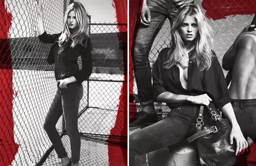 Lara Stone wrth hysbysebu Jeans Calvin Klein 339230_7