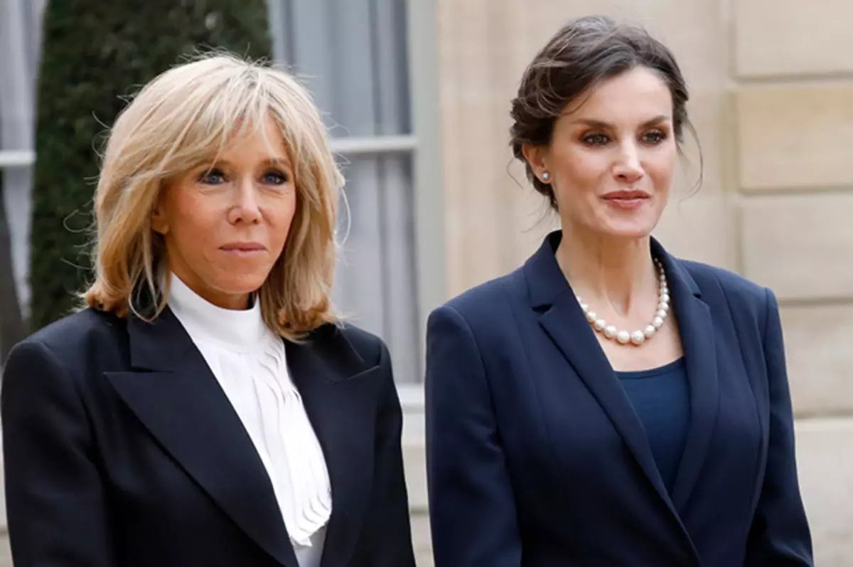 Brigit e Emmanuel Macron se reuniram com o rei e a rainha da Espanha Philip Vi e Leticia