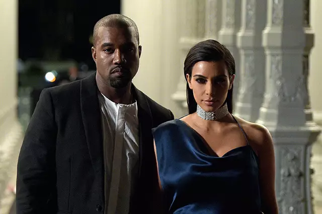 Kanye West an Kim Kardashian