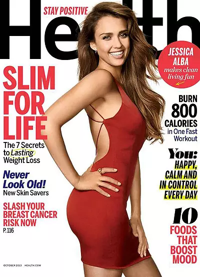 Sağlık dergisi kapağında Jessica alba