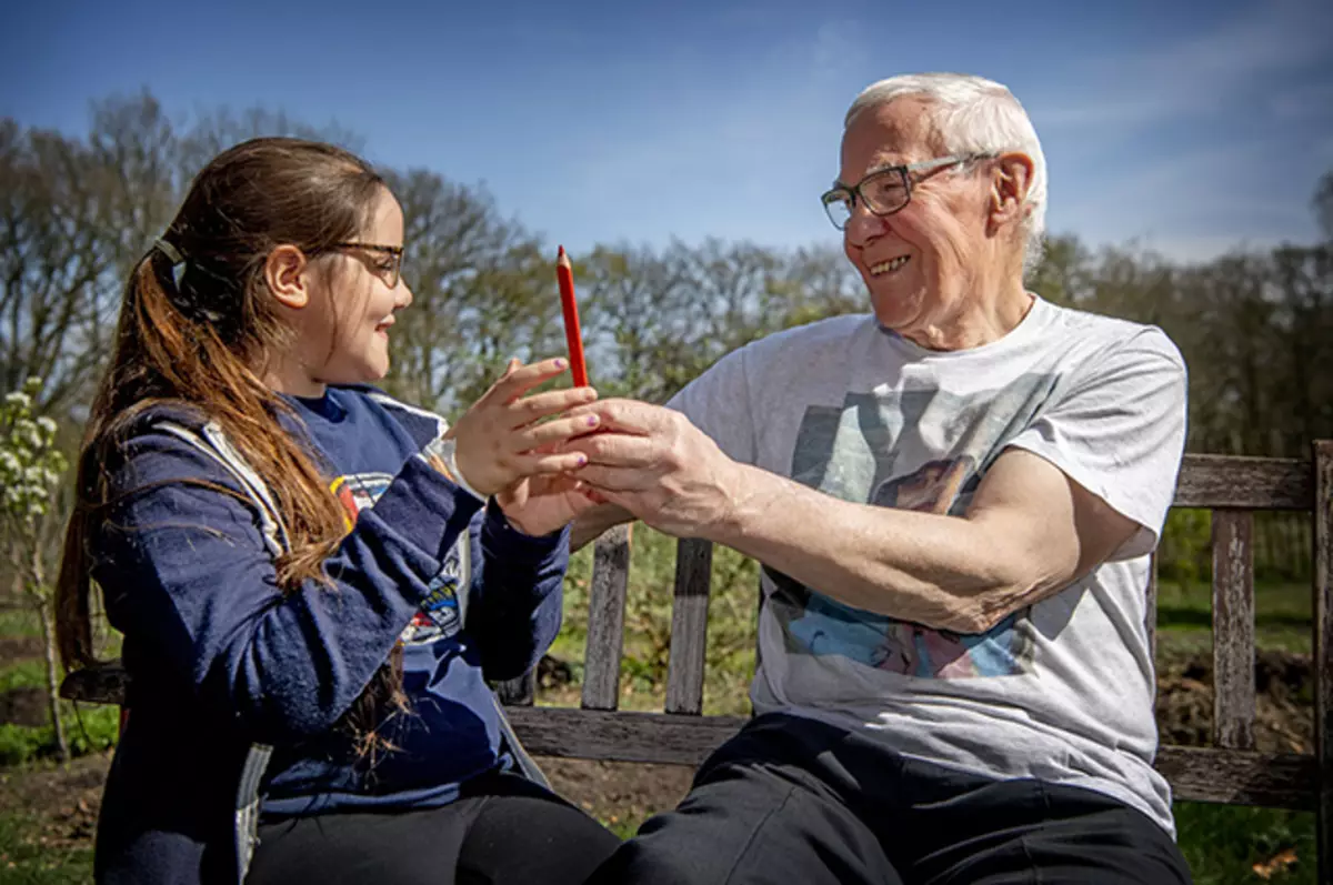 Lilly Platt with grandfather