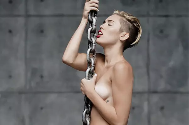 Miley Cyrus in the new video Wrecking Ball