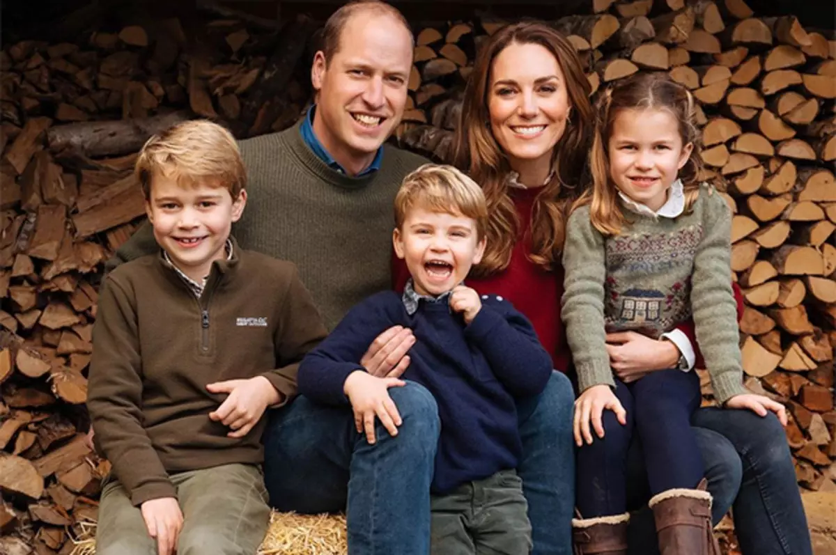 Prince William og Kate Middleton med barn