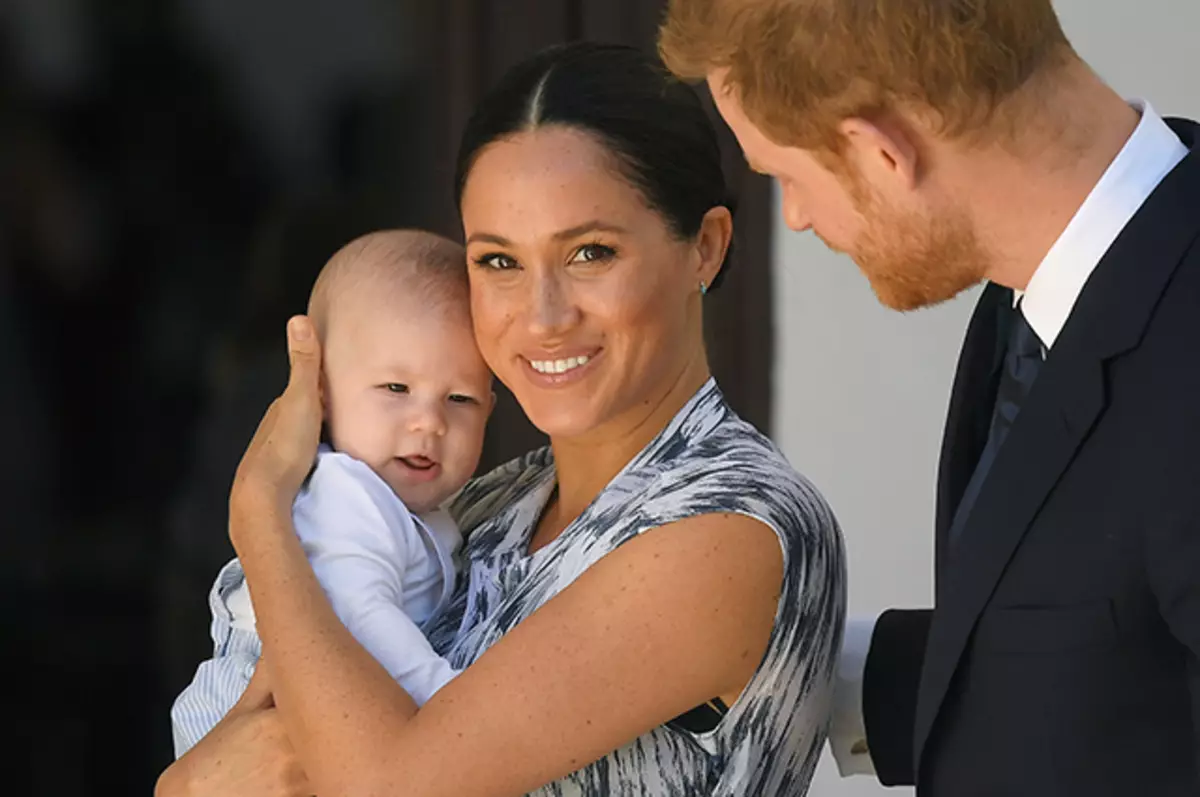 Megan Marc und Prinz Harry mit dem Sohn von Archie