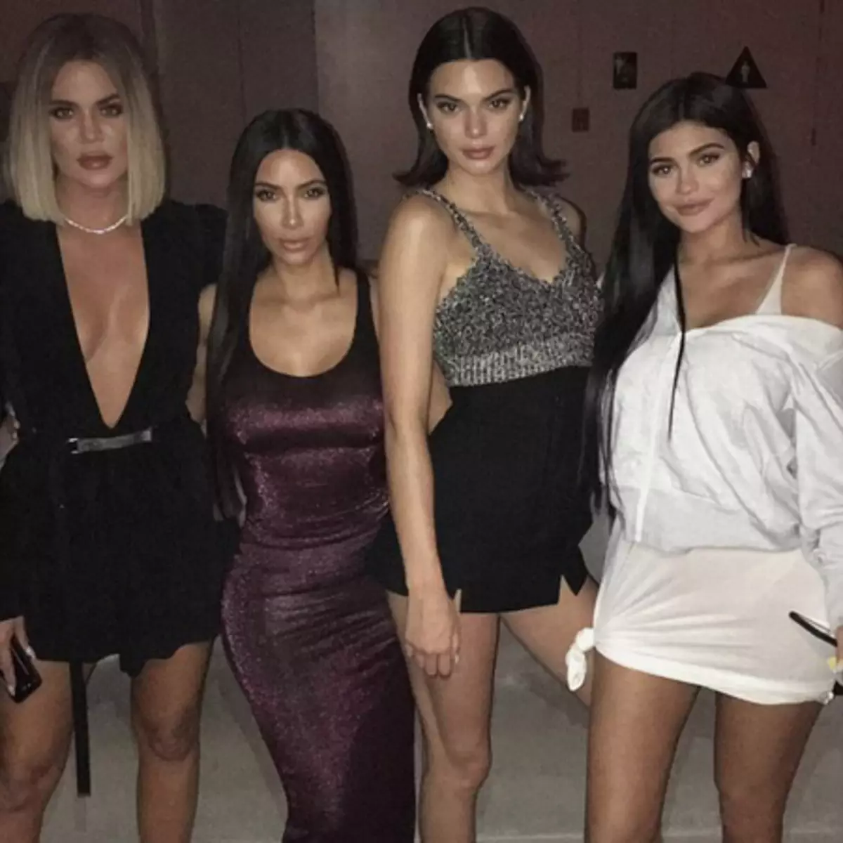 Chloy and Kim Kardashian, Kendall and Kylie Jenner