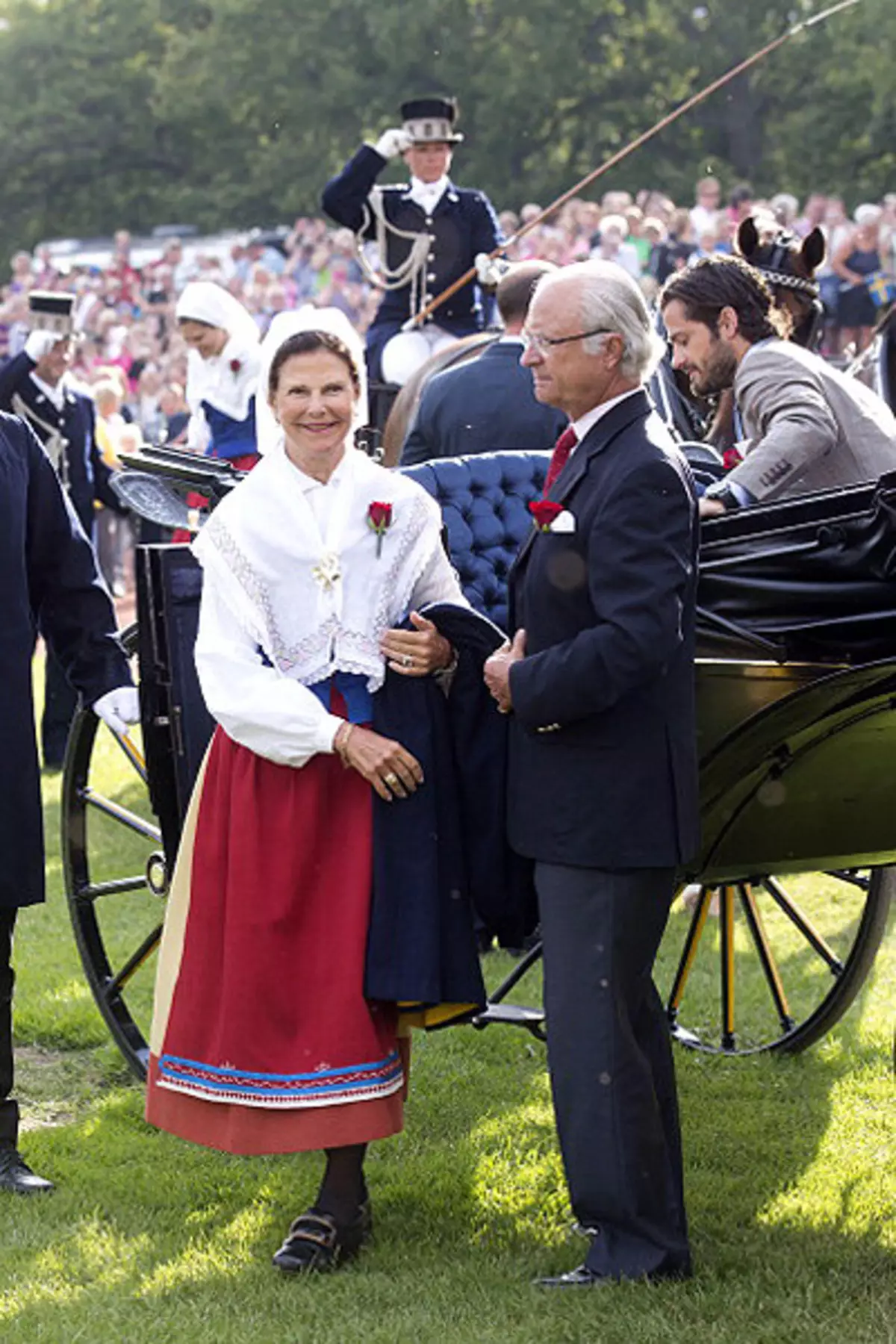 Royal Family of Sweden for the celebration of the birthday of Kronprinces of Victoria