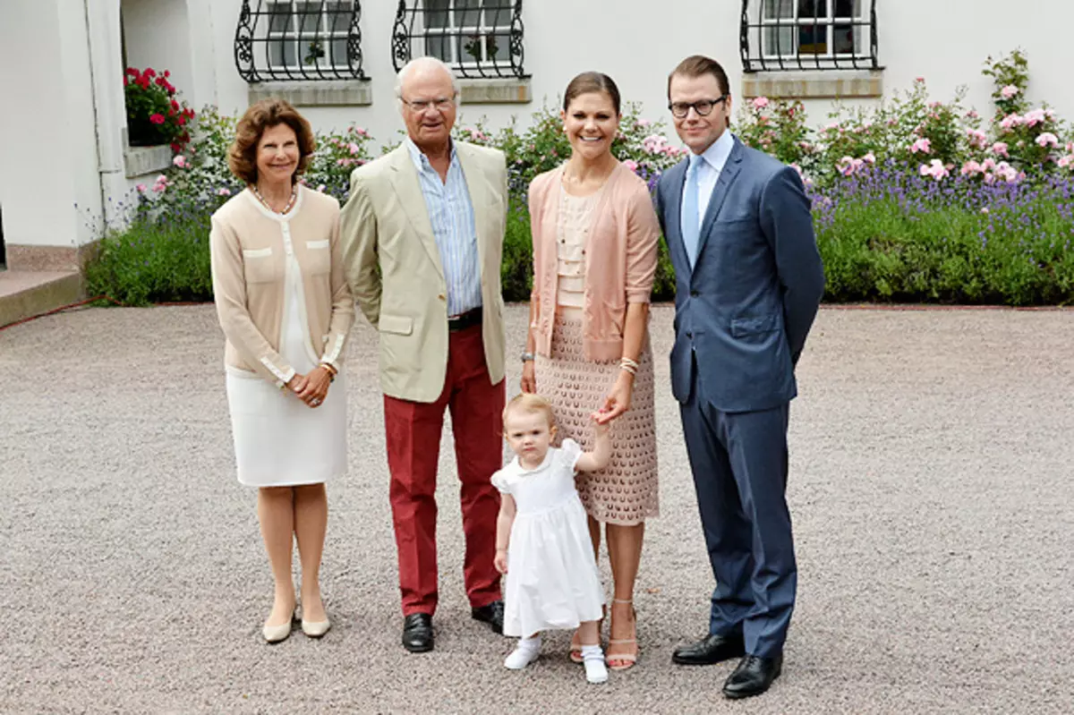 Royal Family of Sweden for the celebration of the birthday of Kronprinces of Victoria