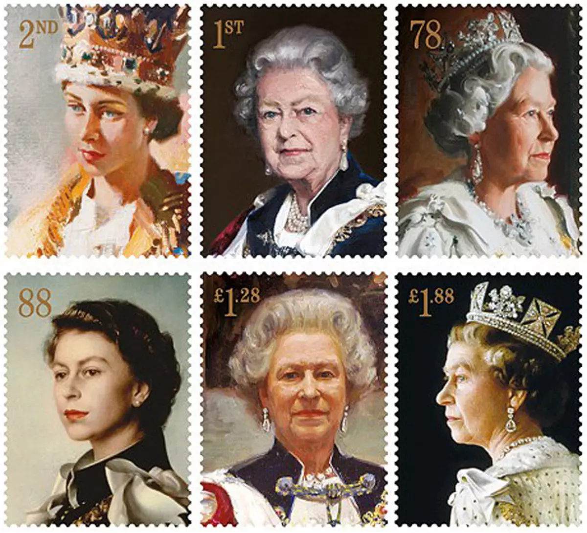 Marcas al aniversario de la coronación de Elizabeth II.