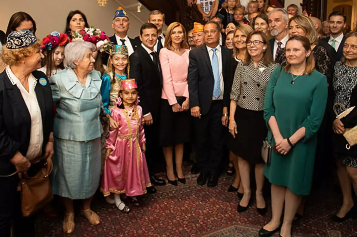 Vladimir i Elena Zelensky a l'Institut Ucraïnès d'Amèrica