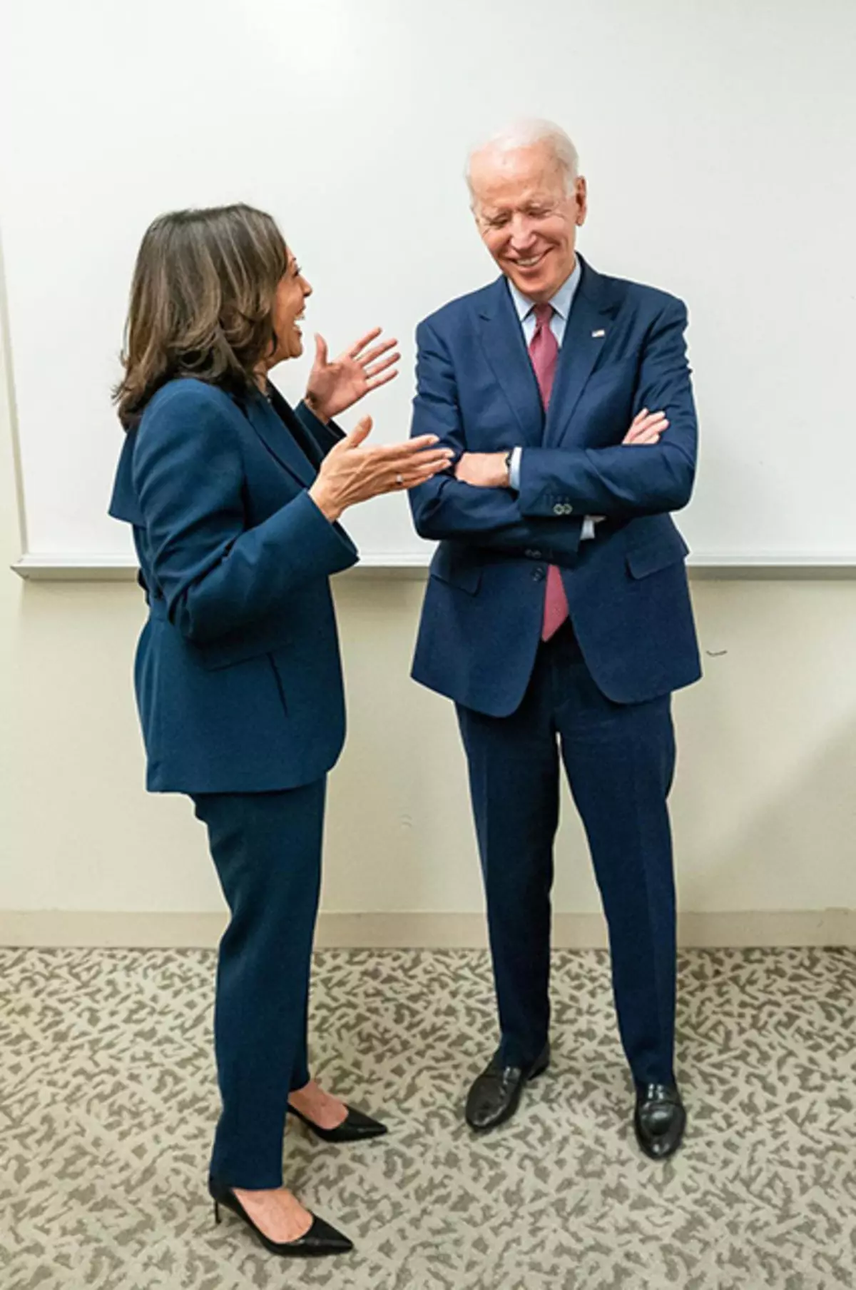 Kamala Harris at Joe Biden.