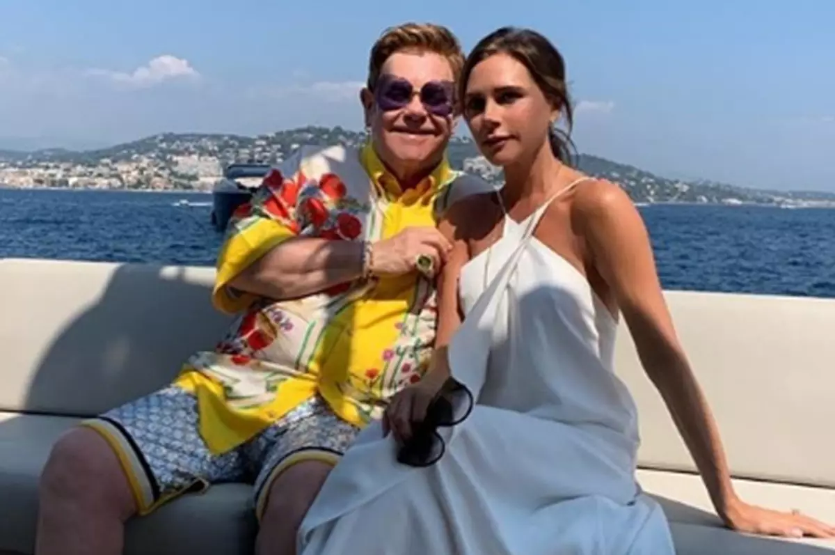 Elton John og Victoria Beckham