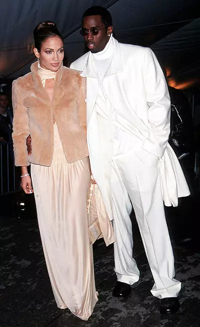 Jennifer Lopez dan Sean Combs pada tahun 1999 di Met Gala