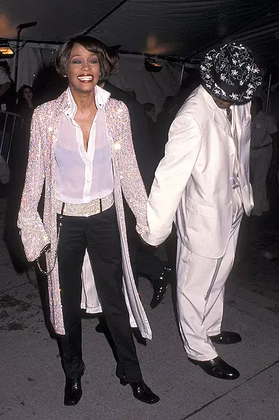 Whitney Houston og Bobby Brown árið 1999 á Met Gala