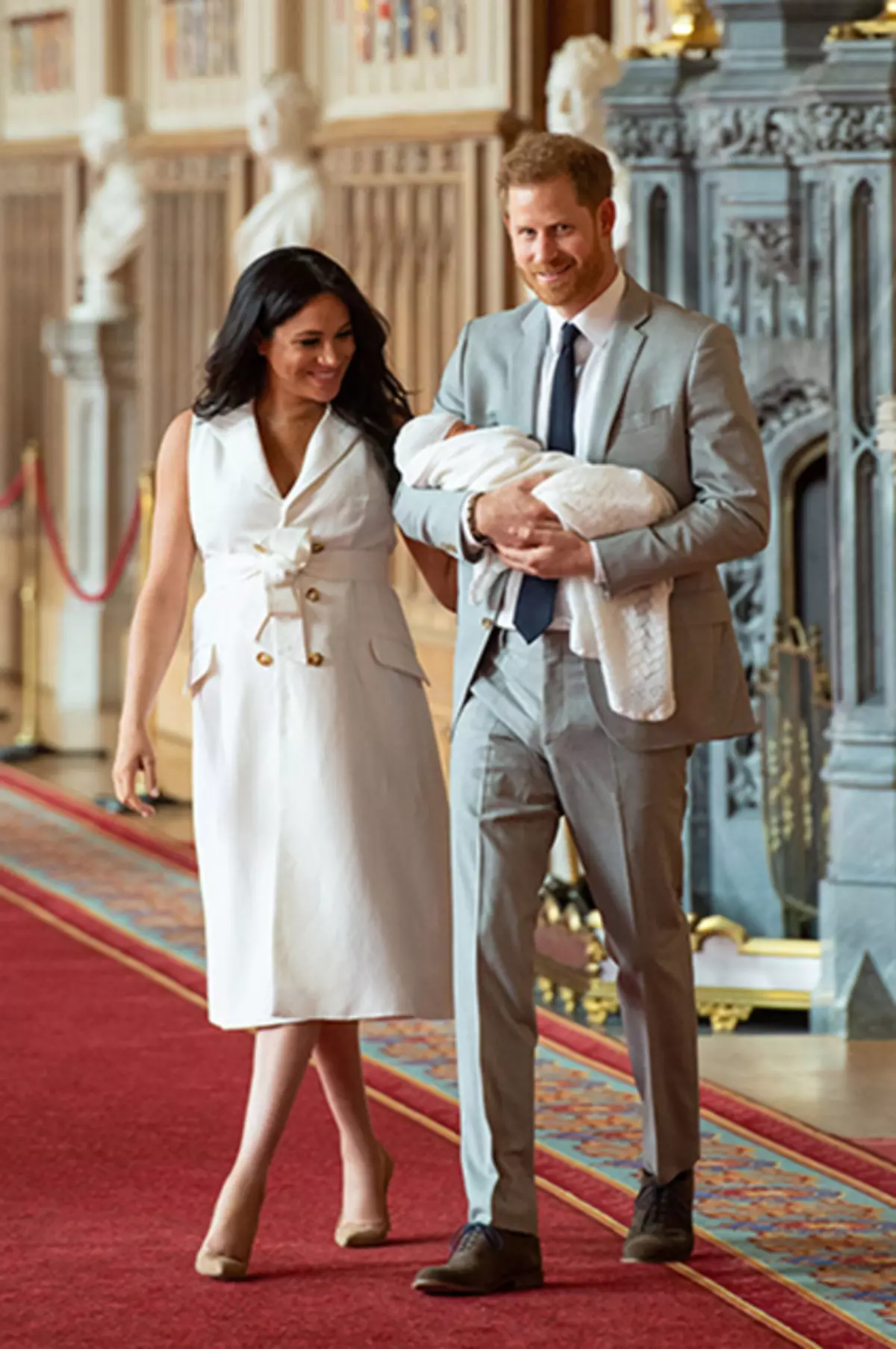 Megan Marc og Prince Harry með syni Archie