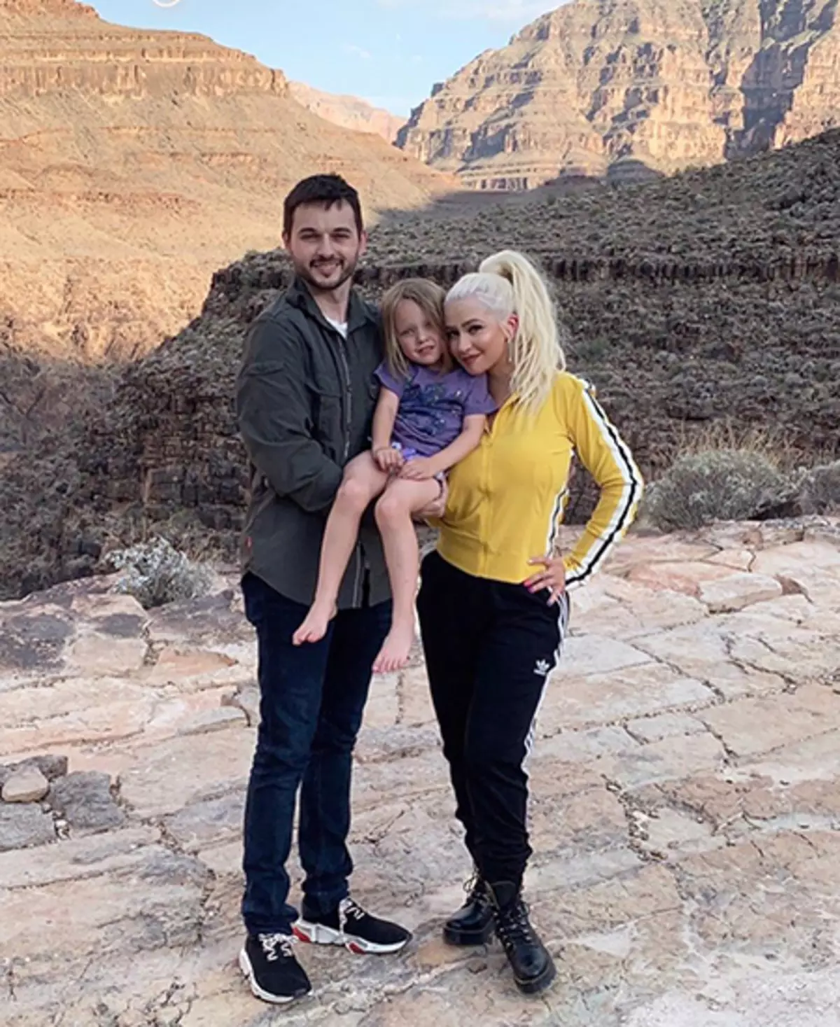 Matthew Ratler et Christina Aguilera avec sa fille