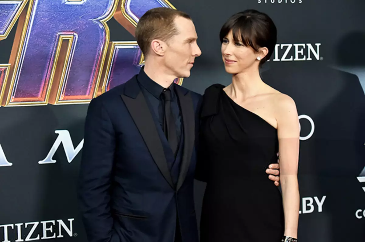 Benedict Cumberbatch med sin fru Sophie Hunter