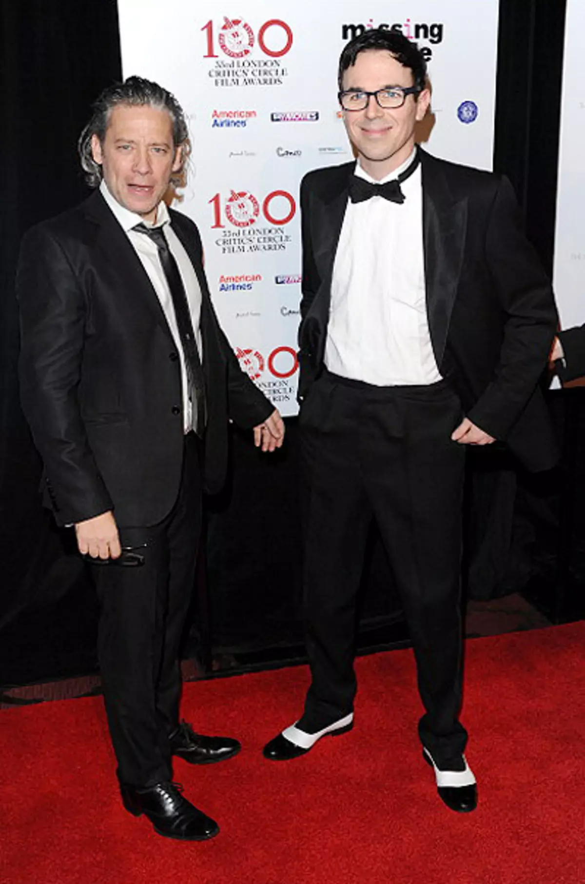 Dexter Fletcher y Charlie Crem Miles en los premios de cine de círculo de Críticos