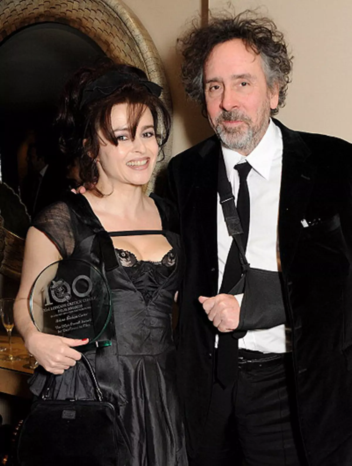 Helena Bonham Carter και Tim Barton για τα βραβεία κινηματογράφου των κριτικών