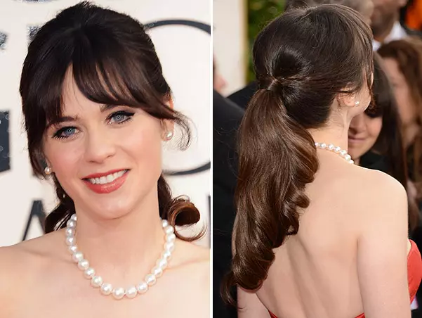 Zoei deschanel Golden Globe 2013