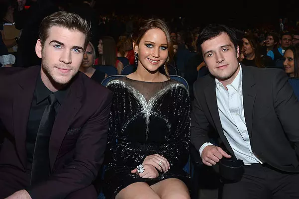 Liam Hemsworth Jennifer Lawrence Josh Hutcheson People's Choice Awards 2013