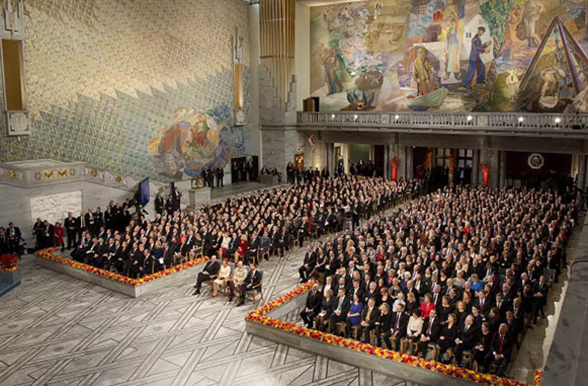 Atorgament del premi Nobel a Oslo