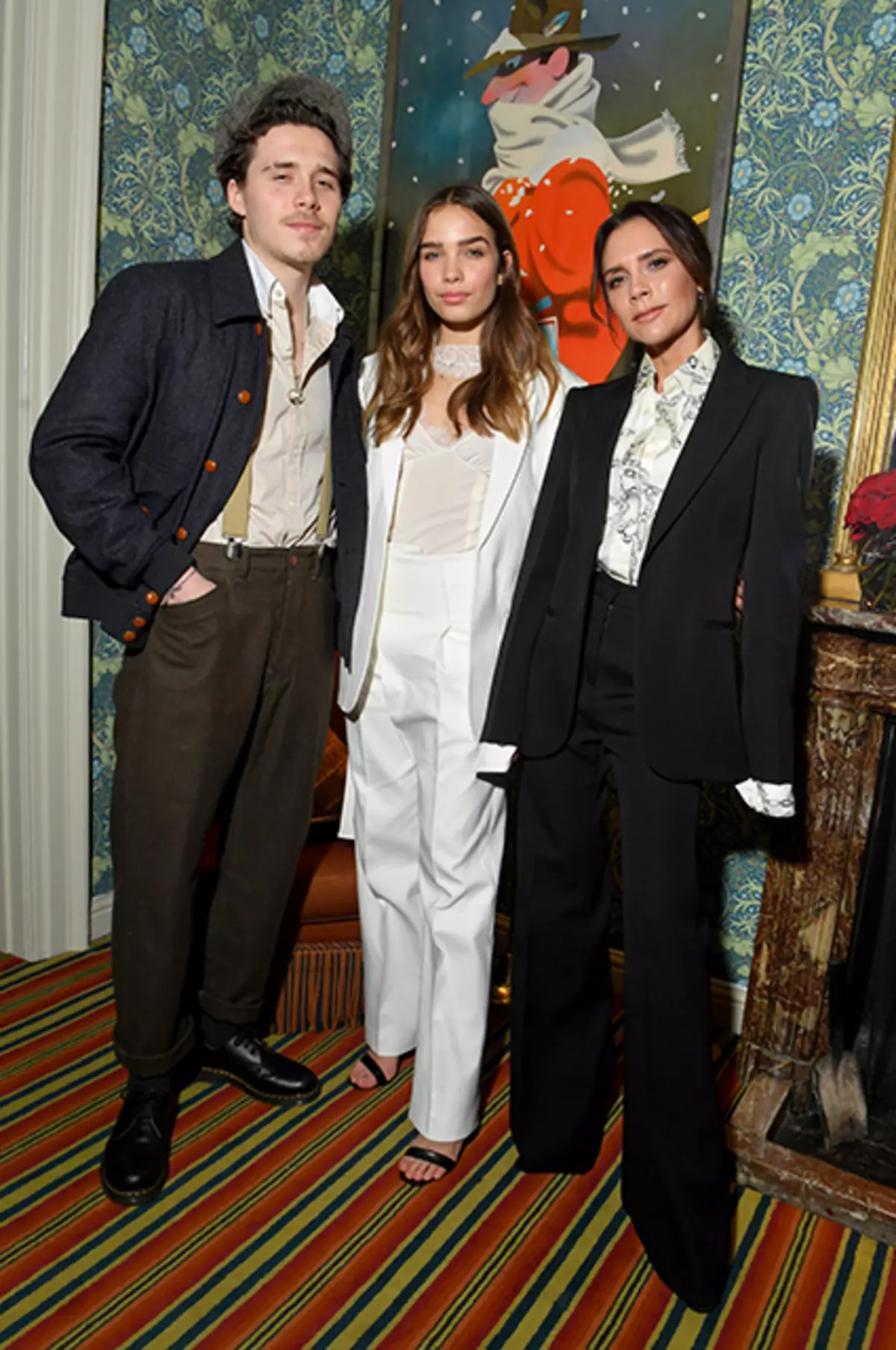 Brooklyn Beckham, Khan Cross and Victoria Beckham