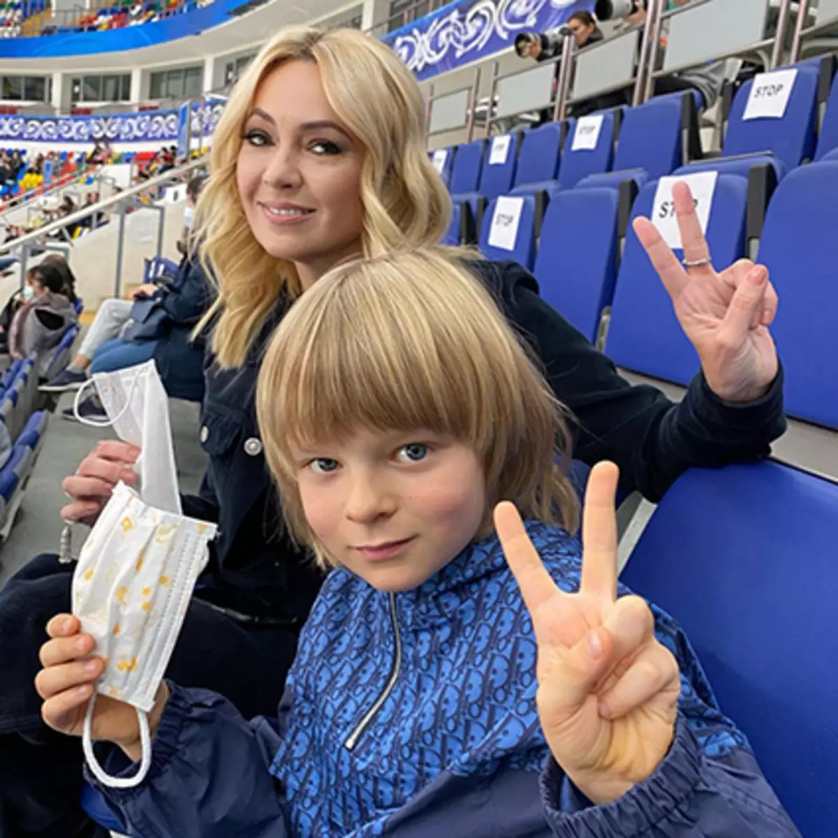 Yana Rudkovskaya med son Sasha