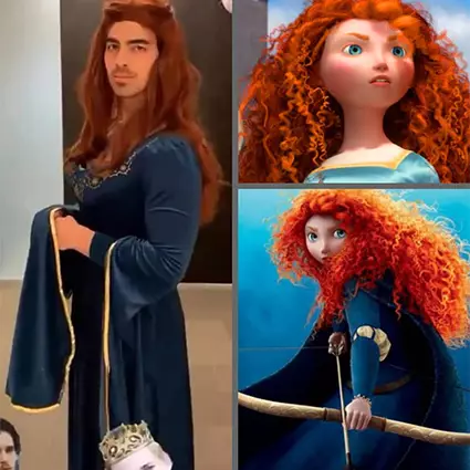 Cosplay e Vitit: Joe Jonas provoi imazhin e Sophie Turner nga 