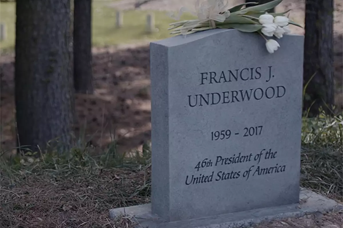 Grave Frank Anderwood. ຍິງຈາກຊຸດ tizer